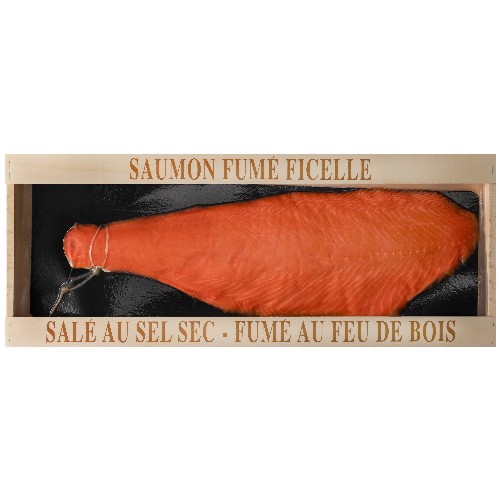 Norwegian smoked salmon string 1,8kg - 2,2kg Wooden box