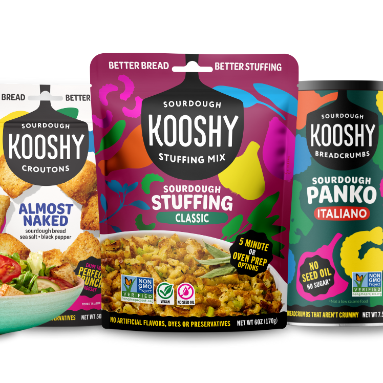 Kooshy Croutons, Panko Breadcrumbs & Stuffing Mix