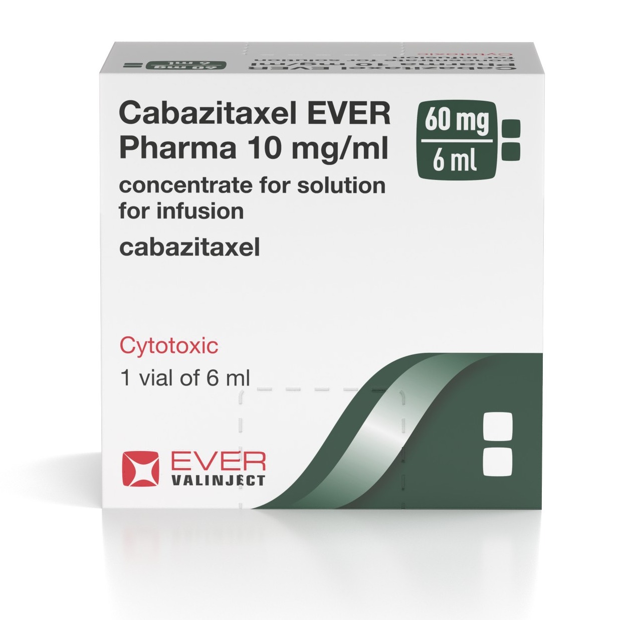 Cabazitaxel EVER Pharma: 45mg/4.5ml + 50mg/5ml + 60mg/60ml - Single ...