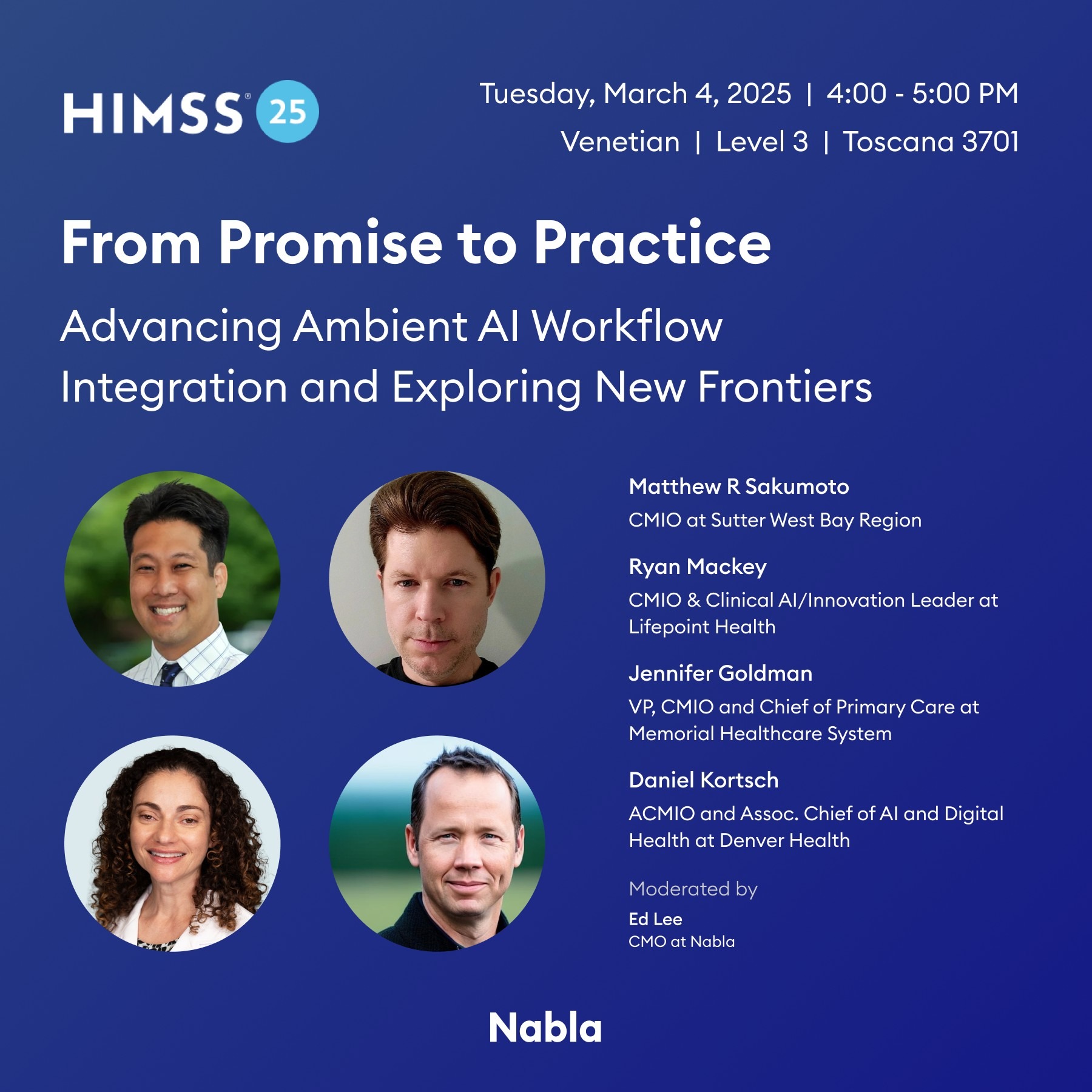 HIMSS Physician Community CMIO Roundtable - From Promise to Practice ...