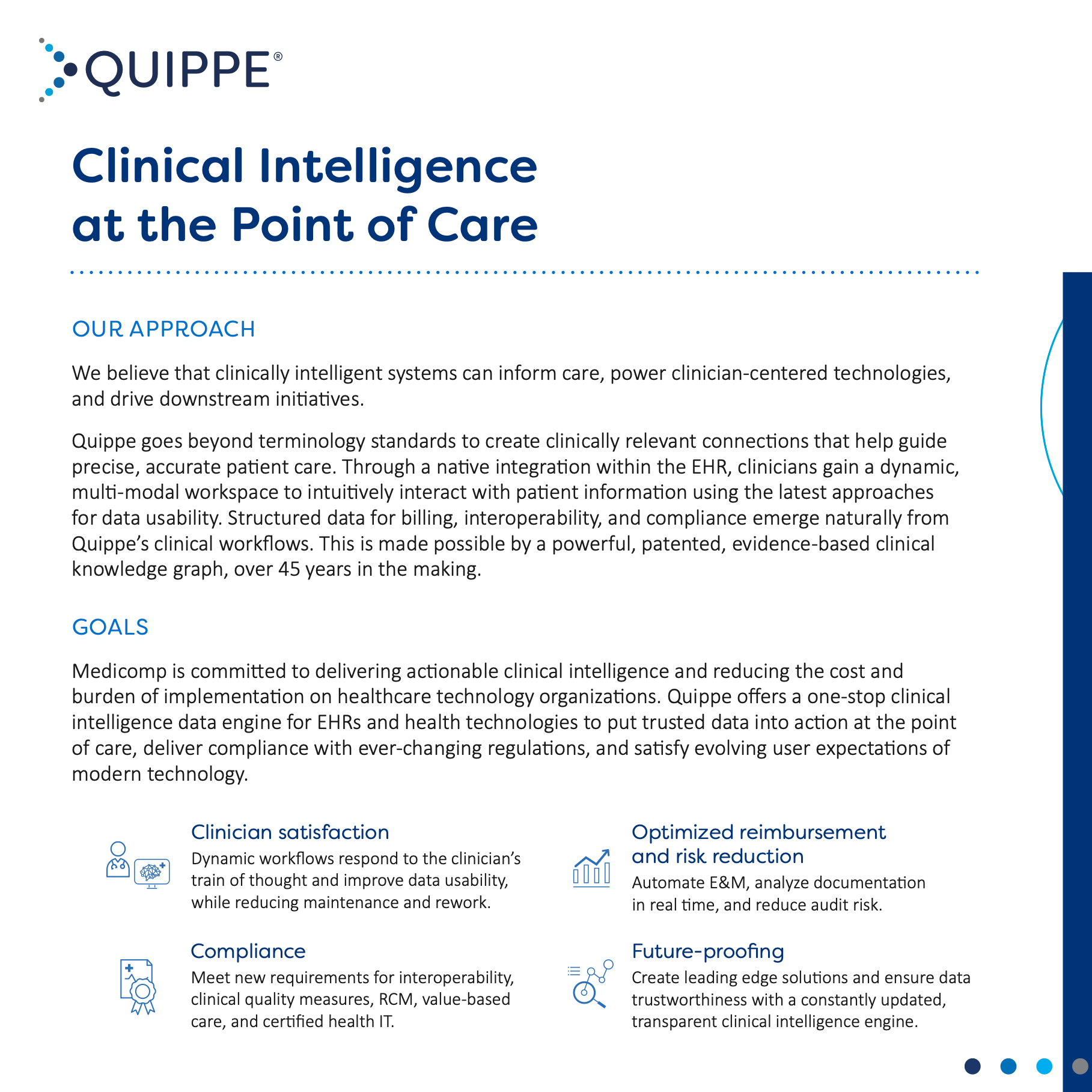 Quippe - Clinical Intelligence at the Point of Care - Brochure