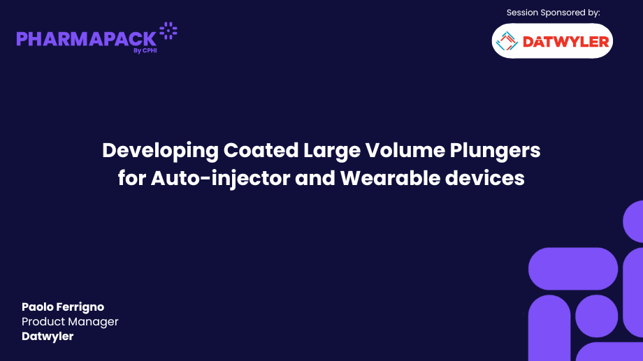 Developing Coated Large Volume Plungers for Auto-injector and Wearable ...