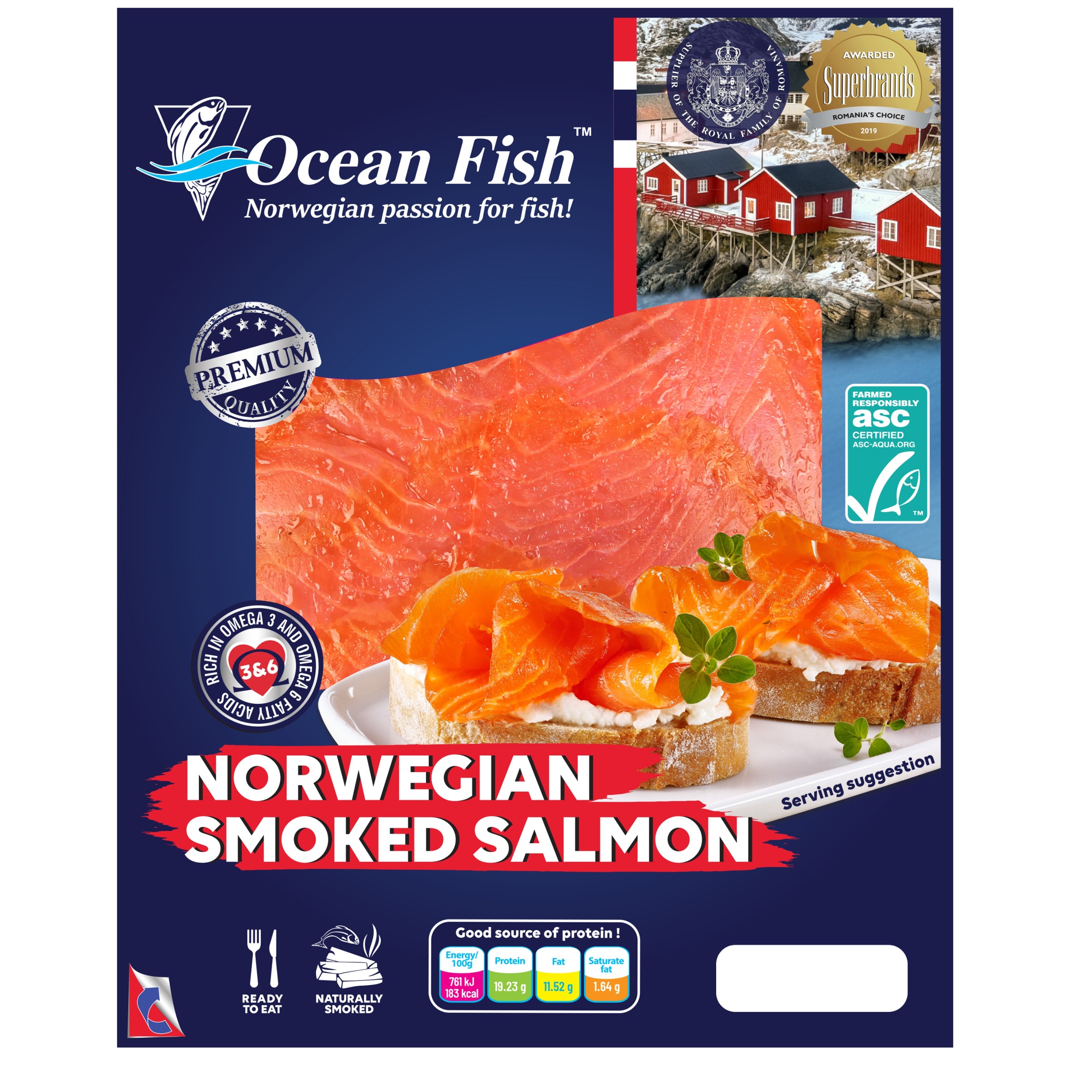 Smoked salmon fillet, sliced