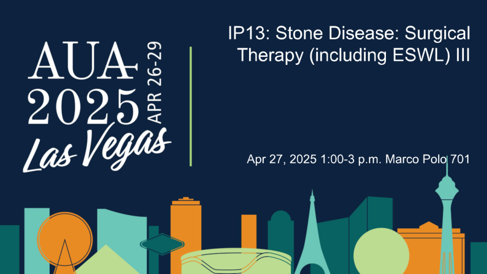 IP13: Stone Disease: Surgical Therapy (including ESWL) III