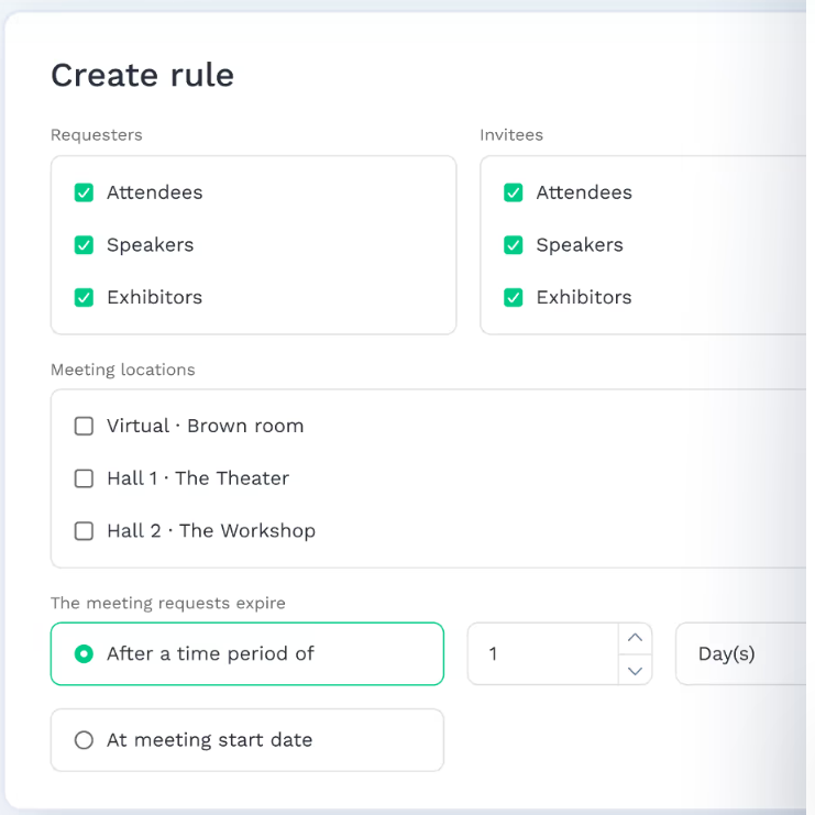 Meeting Request Rules