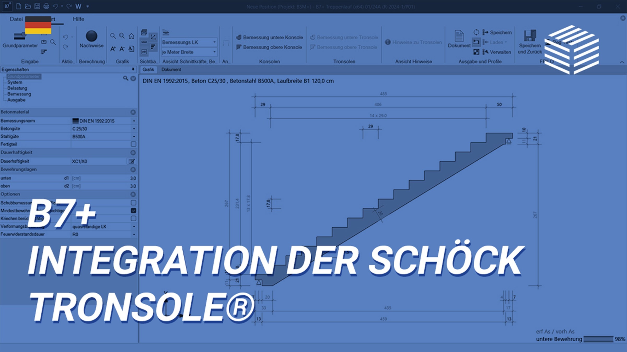 FRILO & Schöck | Integration of the Schöck Tronsole® in the B7+ flight ...