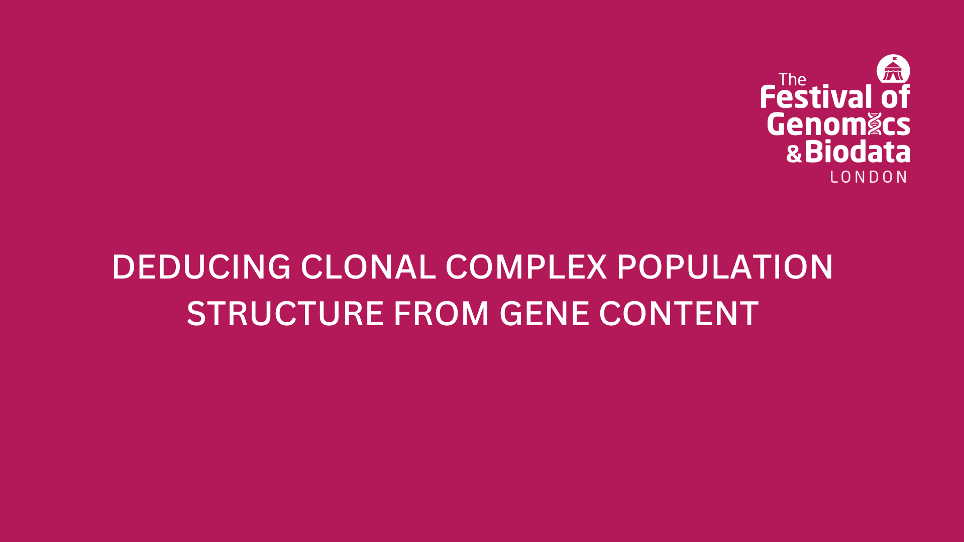 Deducing clonal complex population structure from gene content