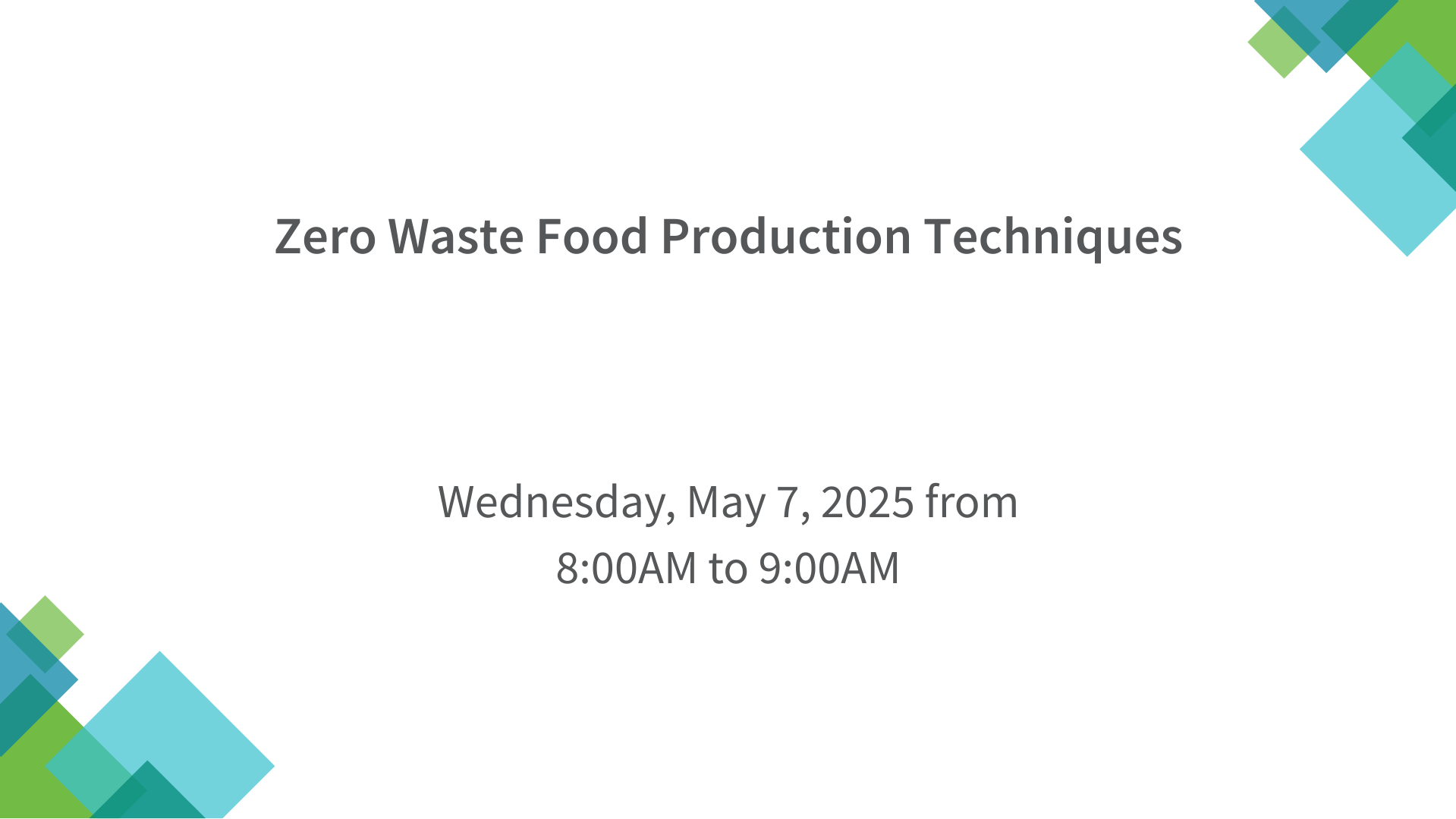 Zero Waste Food Production Techniques