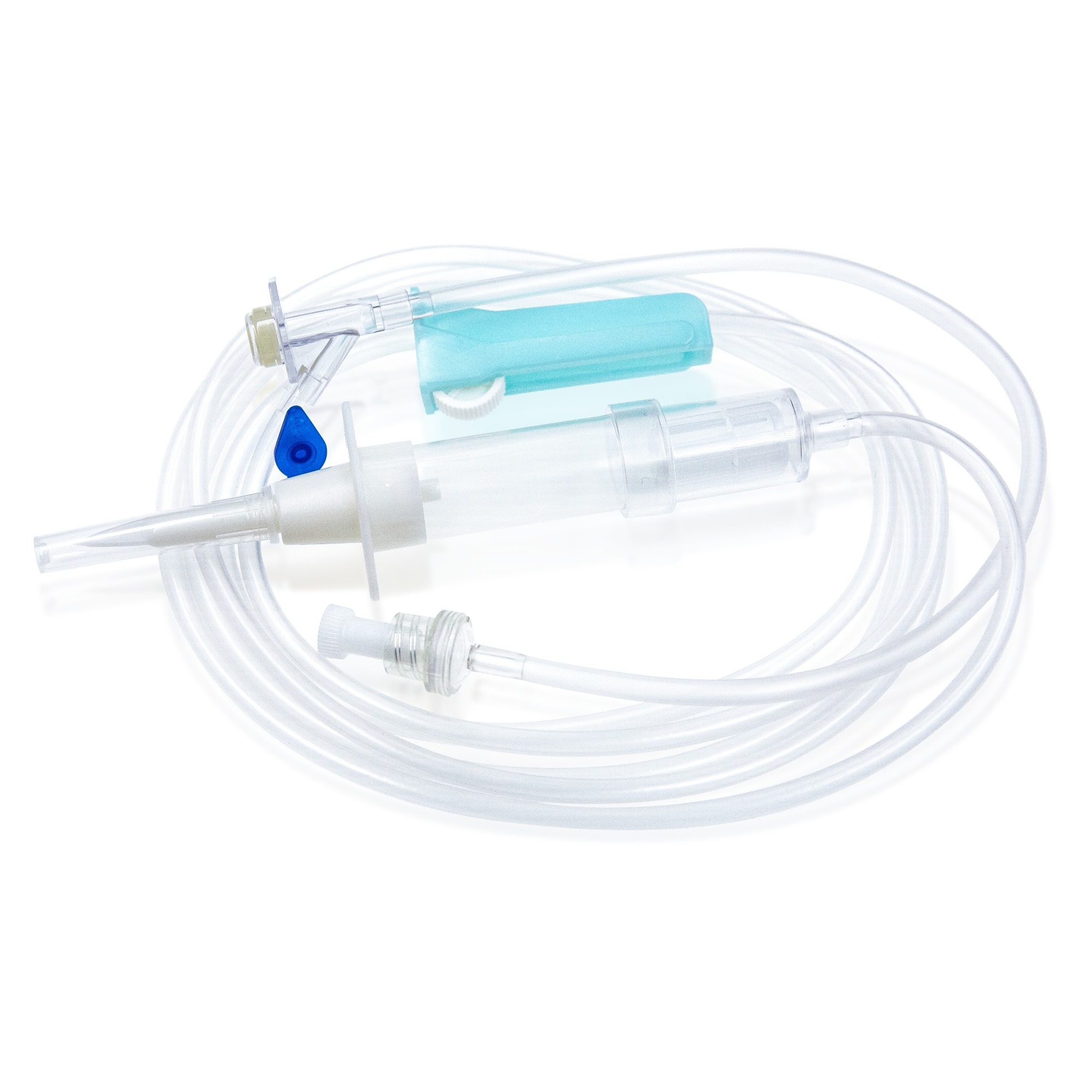 Infusion Set with De-bubble, Auto-Stop and Auto-Prime: