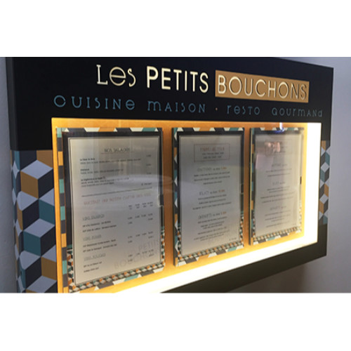 PORTE-MENU MURAL A INSERTS