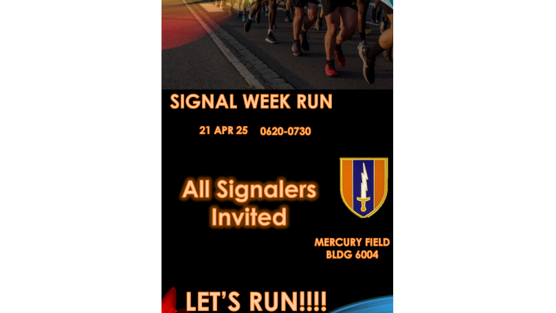 Signal Week Run, All Signalers Invited