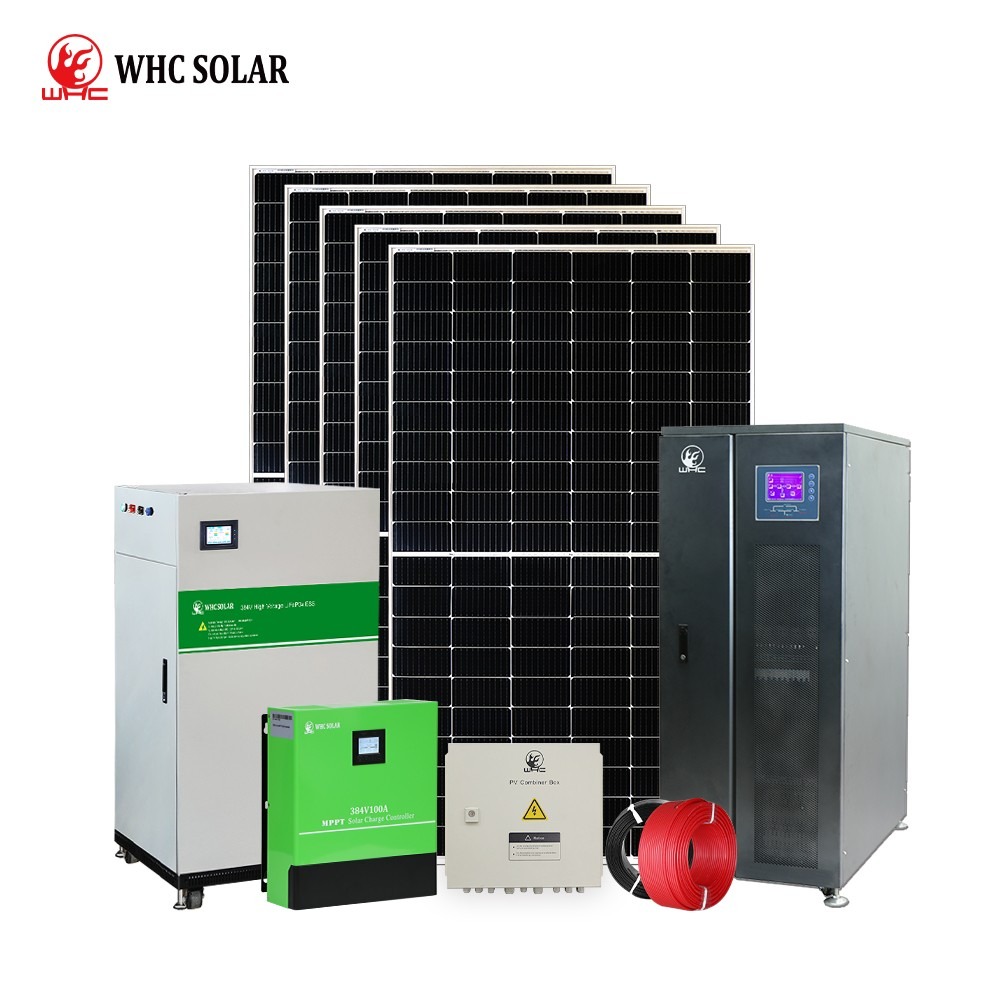 WHC Commercial Solar Solution 50KW 60KW 100KW 150KW Lifepo4 Battery ...