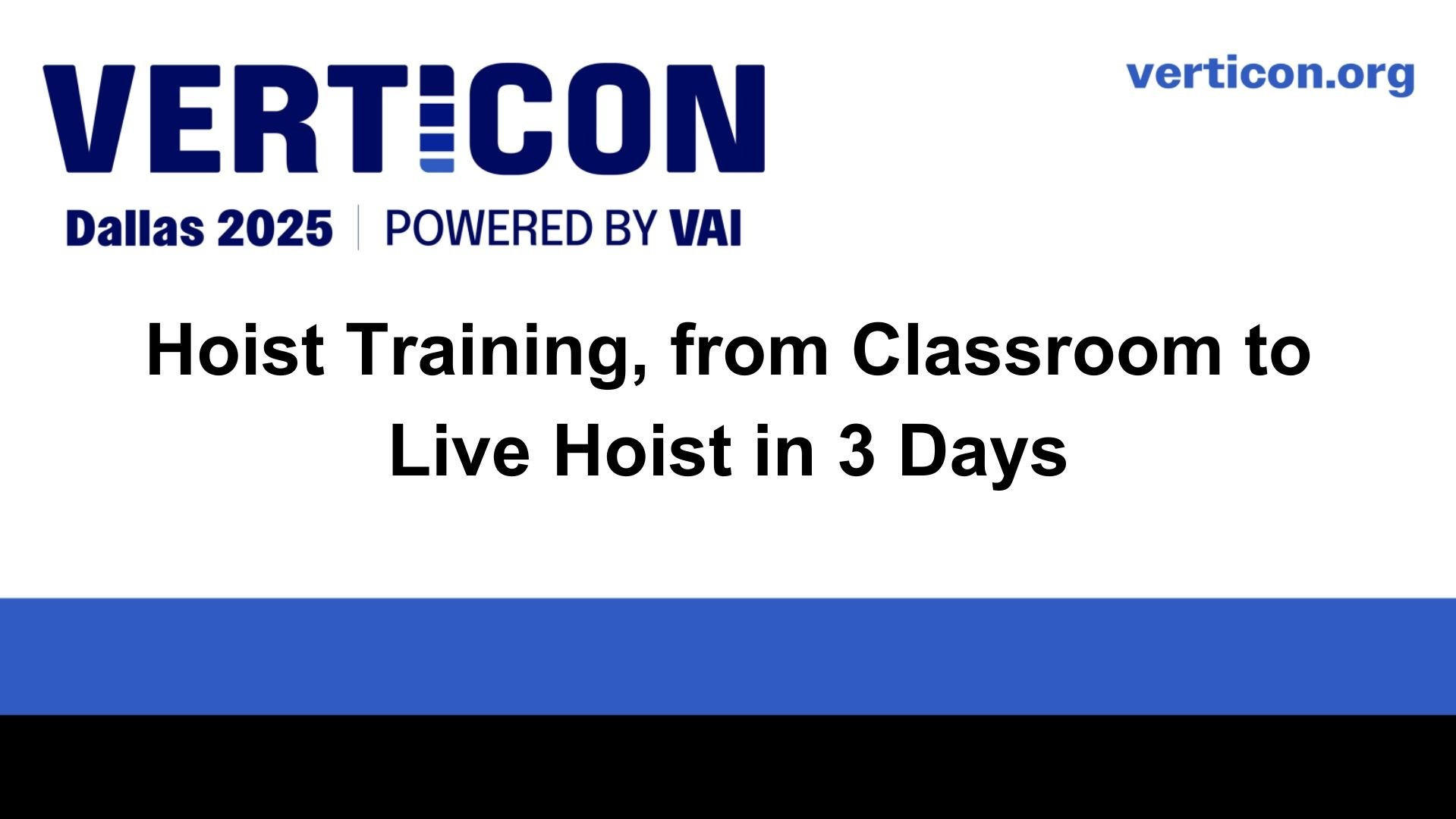 Hoist Training, from Classroom to Live Hoist in 3 Days