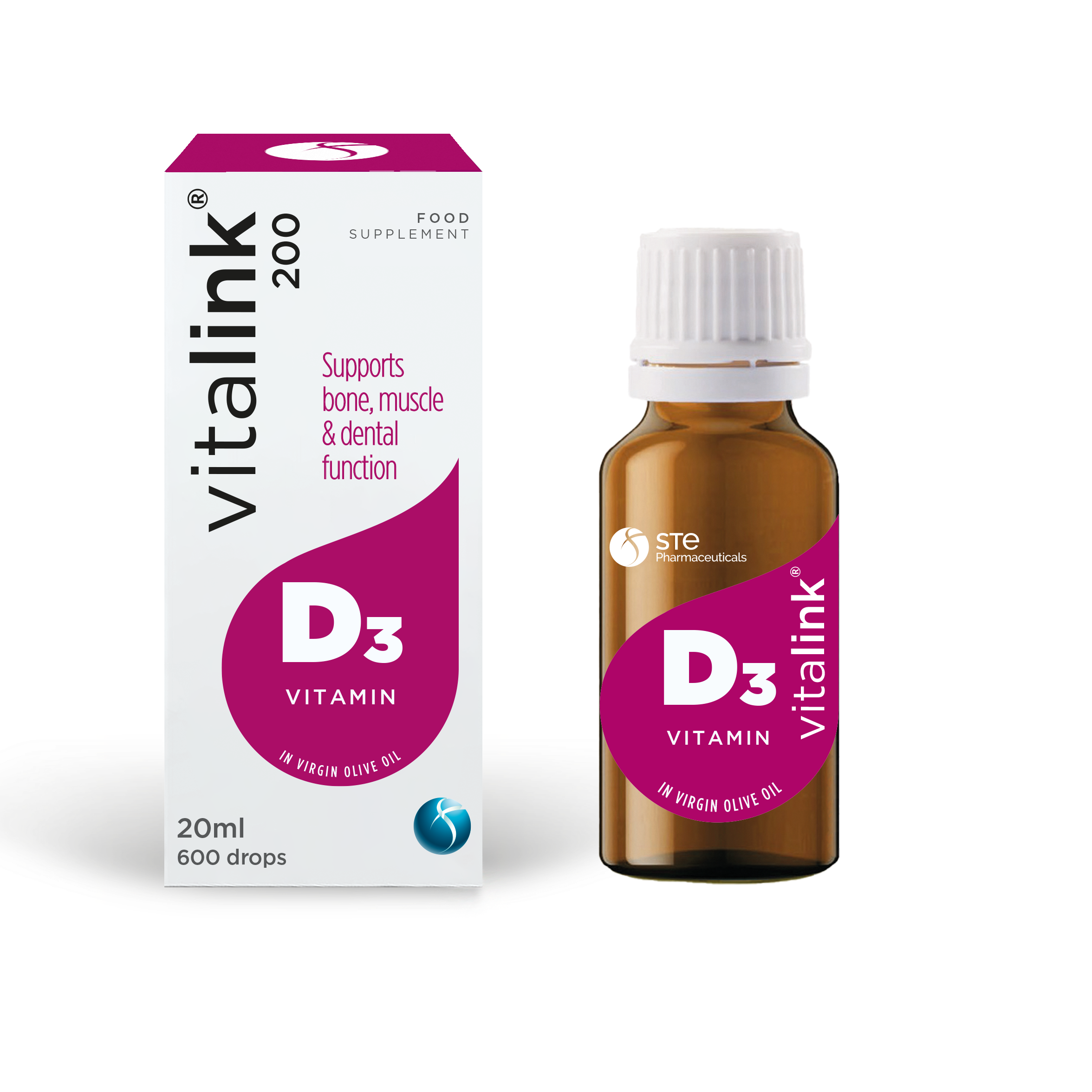 Vitalink® D3 200 IU drops / 400 IU drops / 1000 IU drops