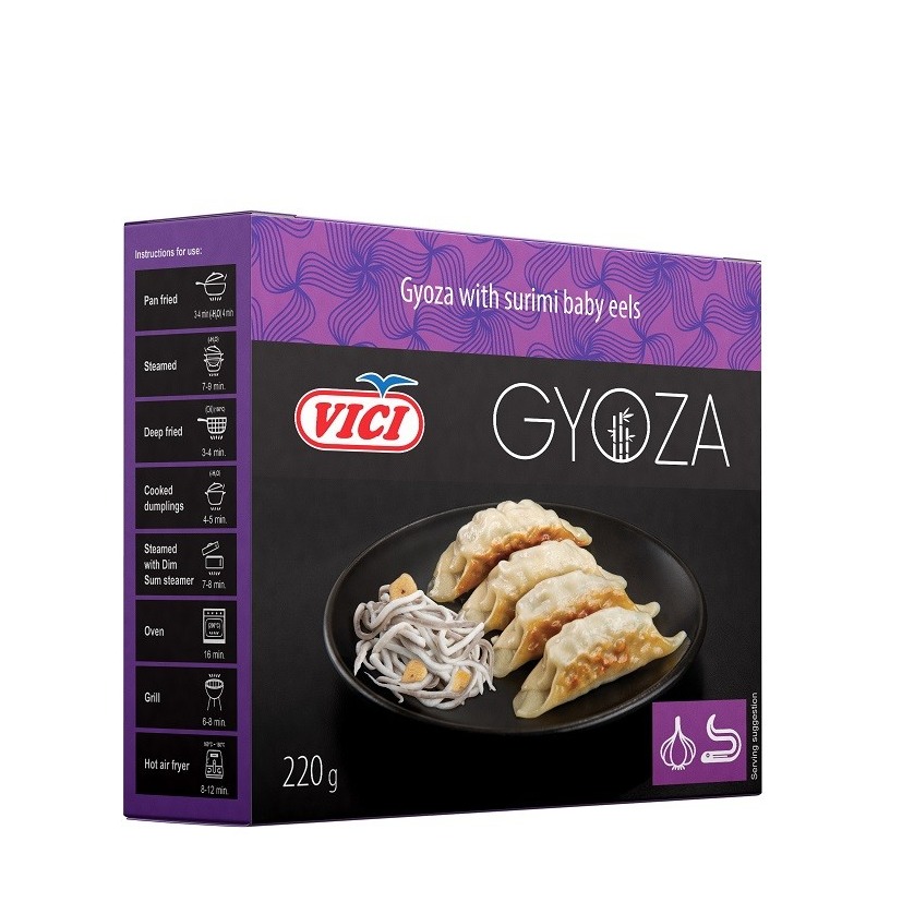 Gyoza Dumplings with Surimi Baby Eels