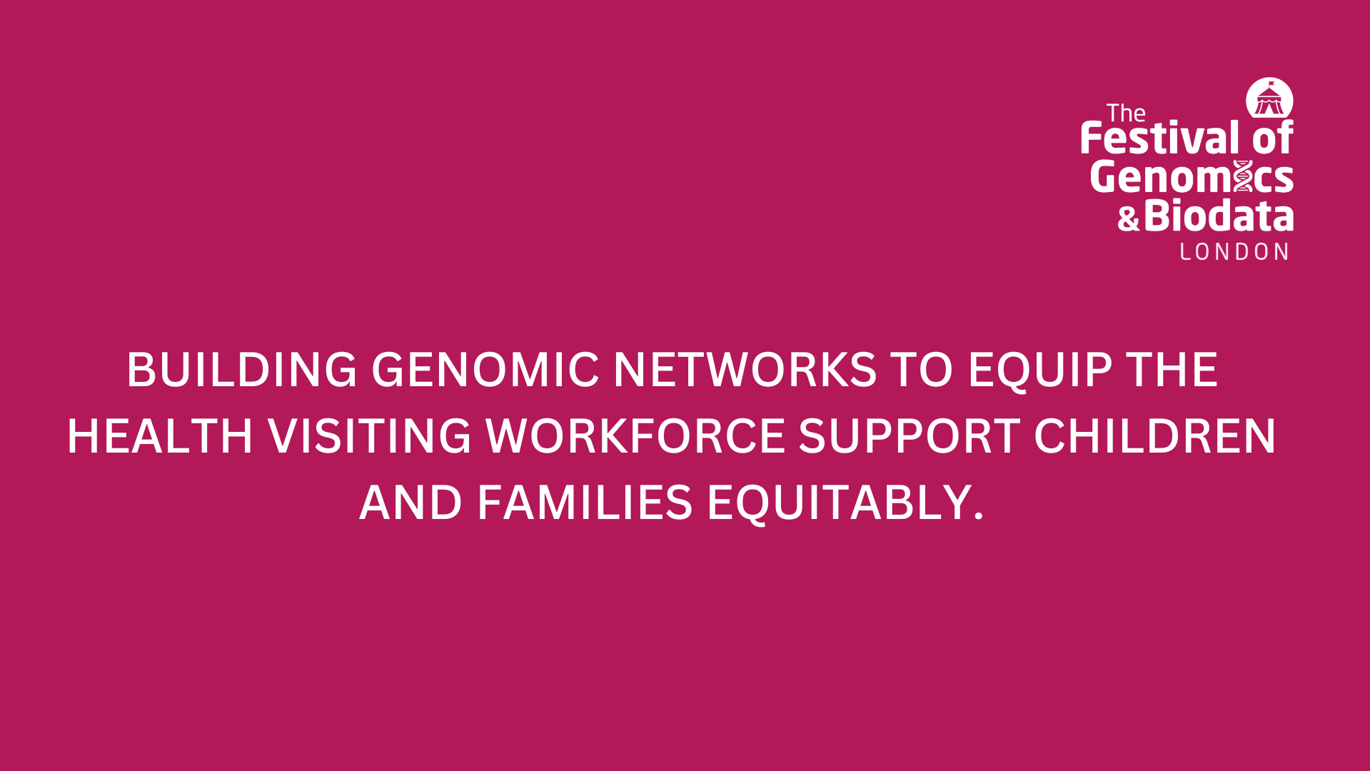 Building genomic networks to equip the health visiting workforce ...