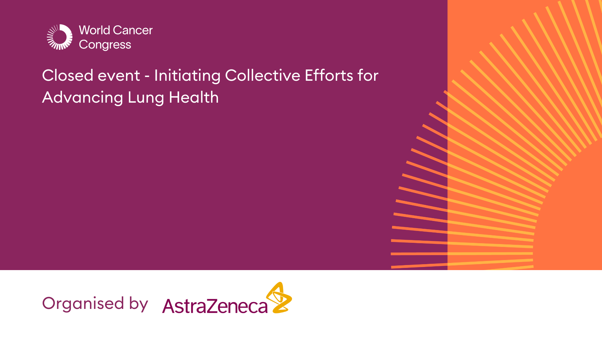 Sponsored session - Initiating collective efforts for advancing lung health