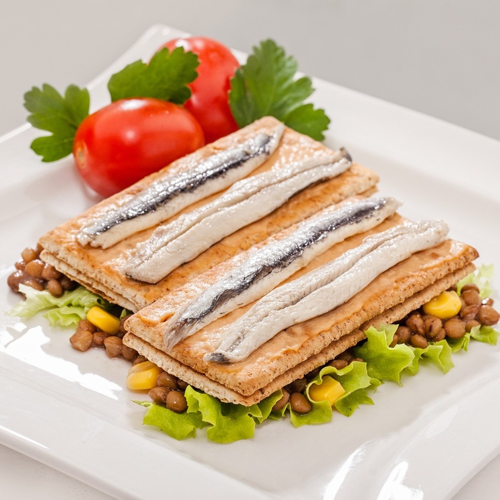Marinated anchovies fillets