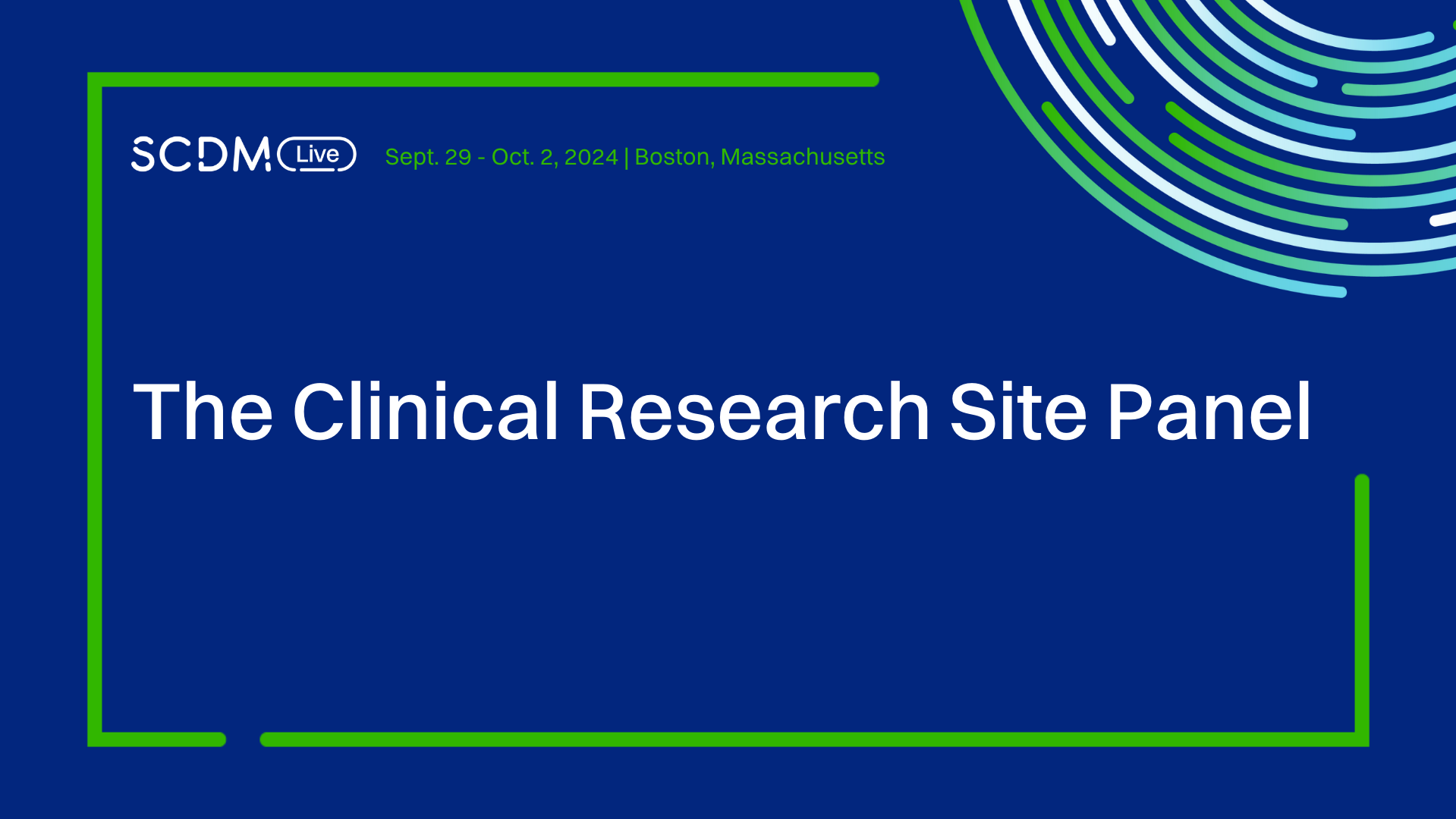The Clinical Research Site Panel