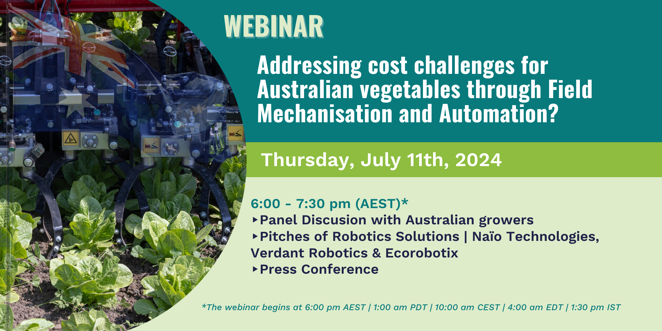 Advanced Vegetable Mechanisation Australian Program Advanced Vegetable Mechanisation Australian Program