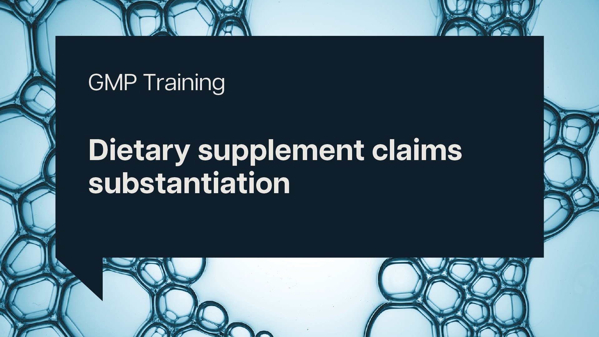 Dietary supplement claims substantiation