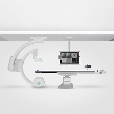 Ceiling Suspended Fixed Cathlab with Flat Panel Detector