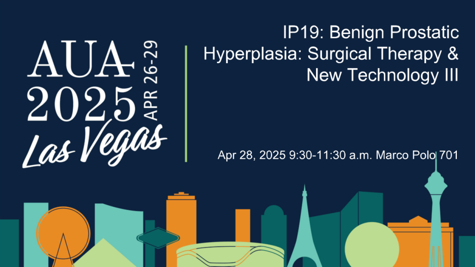 IP19: Benign Prostatic Hyperplasia: Surgical Therapy & New Technology III