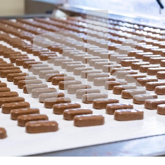 Chocolate enrobing machine