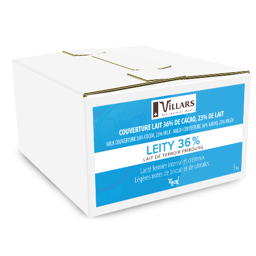 LEITY 36% - Chocolat de couverture Pur Lait de Terroir Fribourg VILLARS
