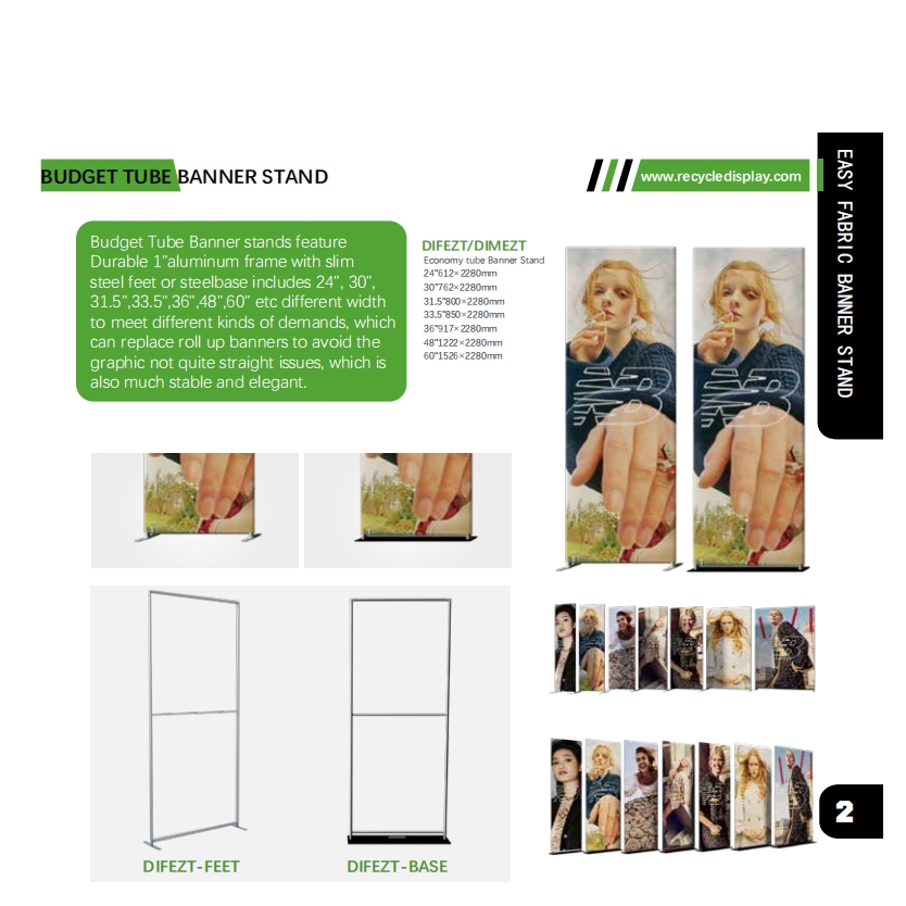 BUDGET TUBE BANNER STAND