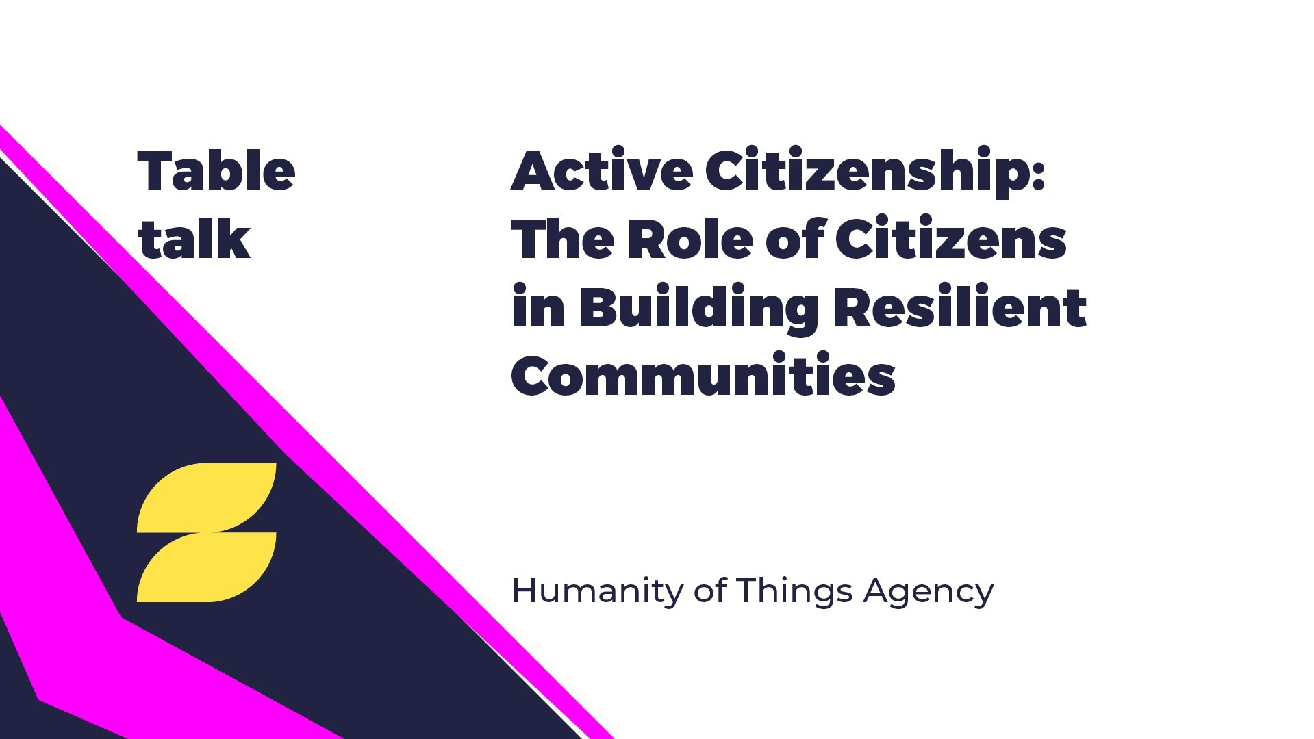 Active Citizenship: The Role of Citizens in Building Resilient Communities