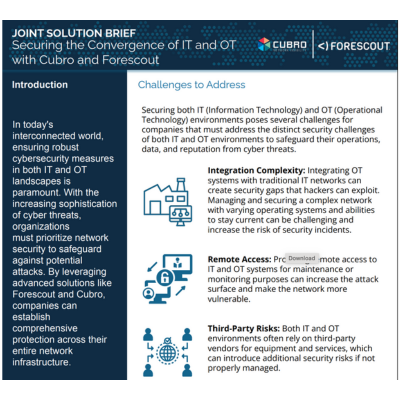 Cubro - Forescout - Joint Solution Brief
