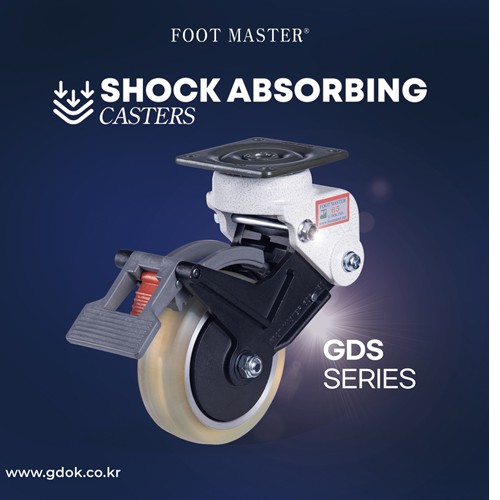 Shock absorbing casters