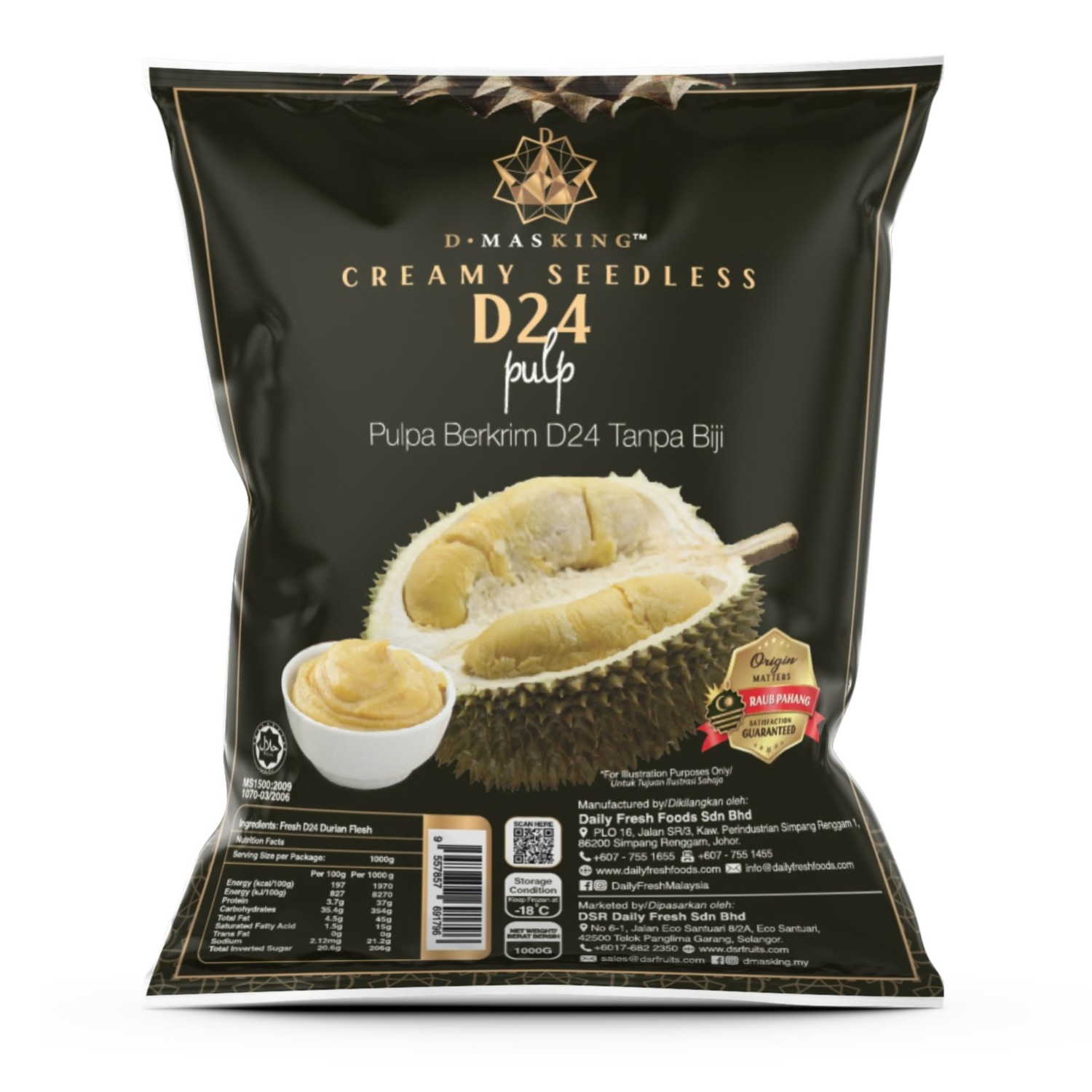D.Masking D24 Durian Paste 1kg