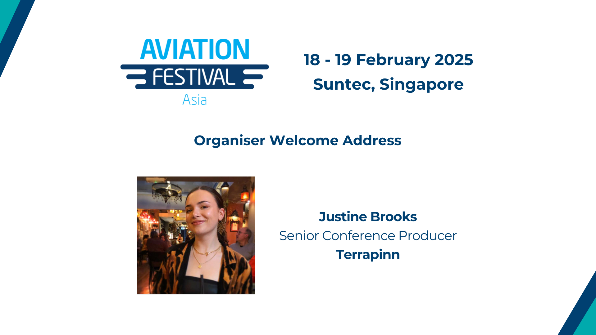 Organiser Welcome Address