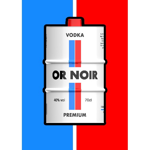 Vodka OR NOIR 40° en baril de 70cl